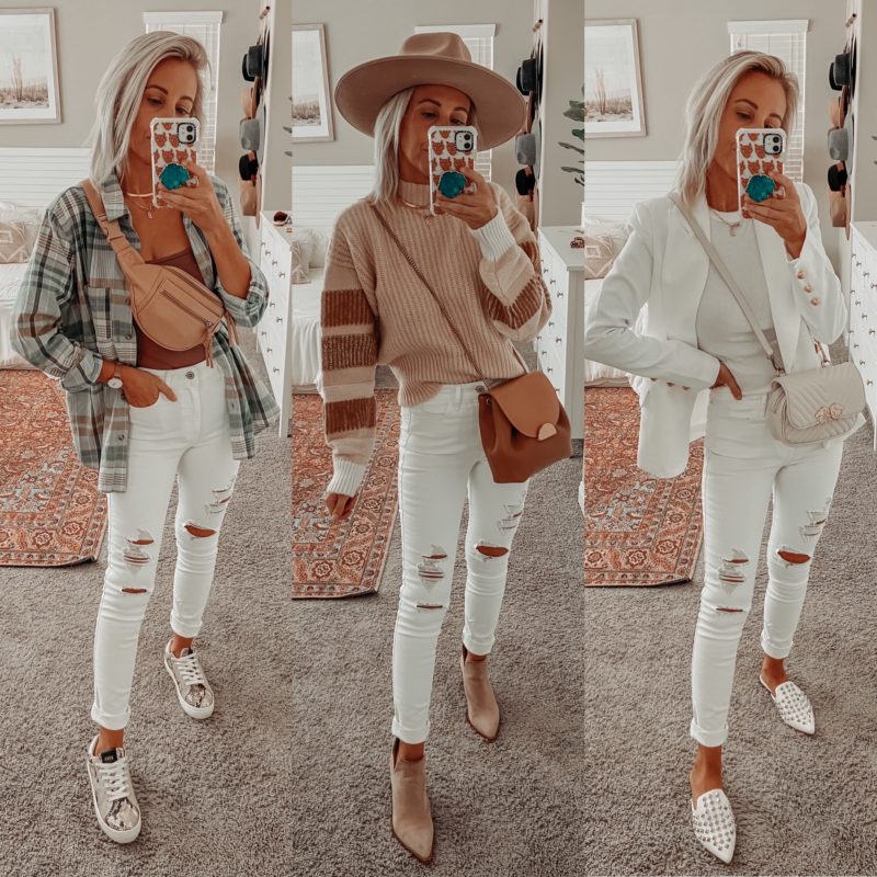 3 WAYS TO STYLE WHITE DENIM FOR FALL - Jaclyn De Leon Style